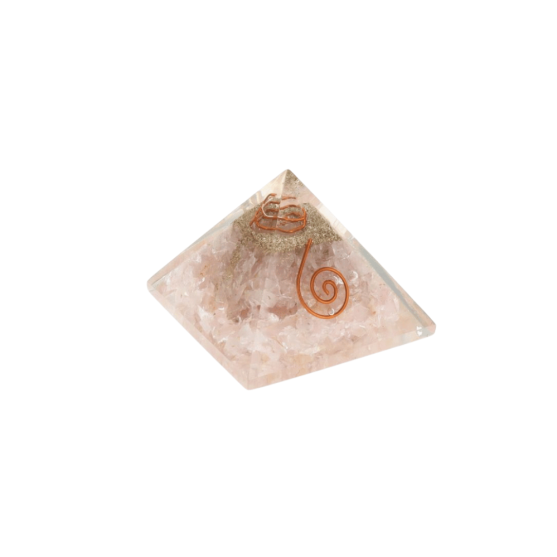 Pyramide orgone - Quartz rose